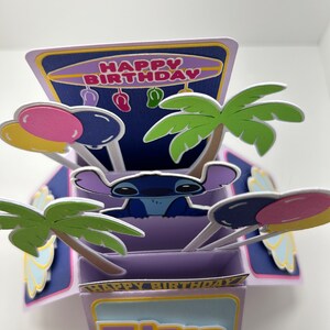 1 Stitch Pop up Card - Etsy