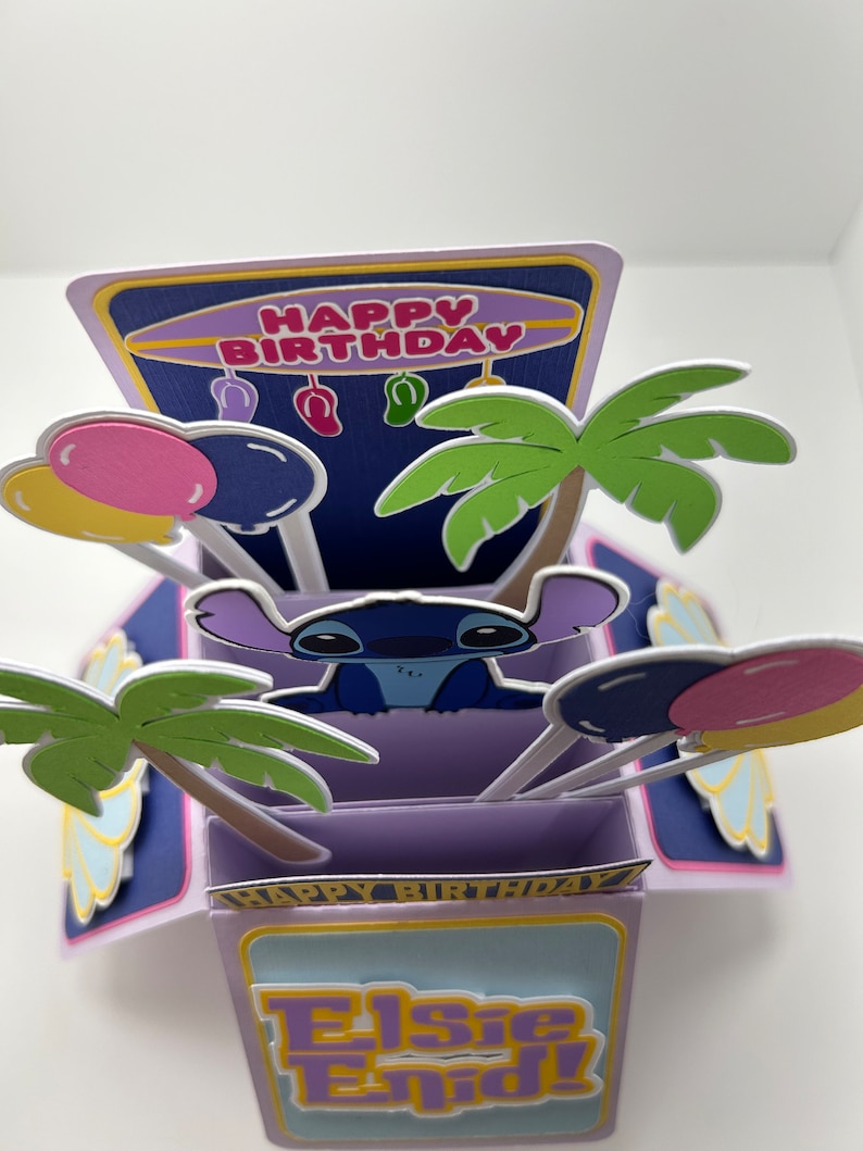 1 Stitch Pop up Card - Etsy