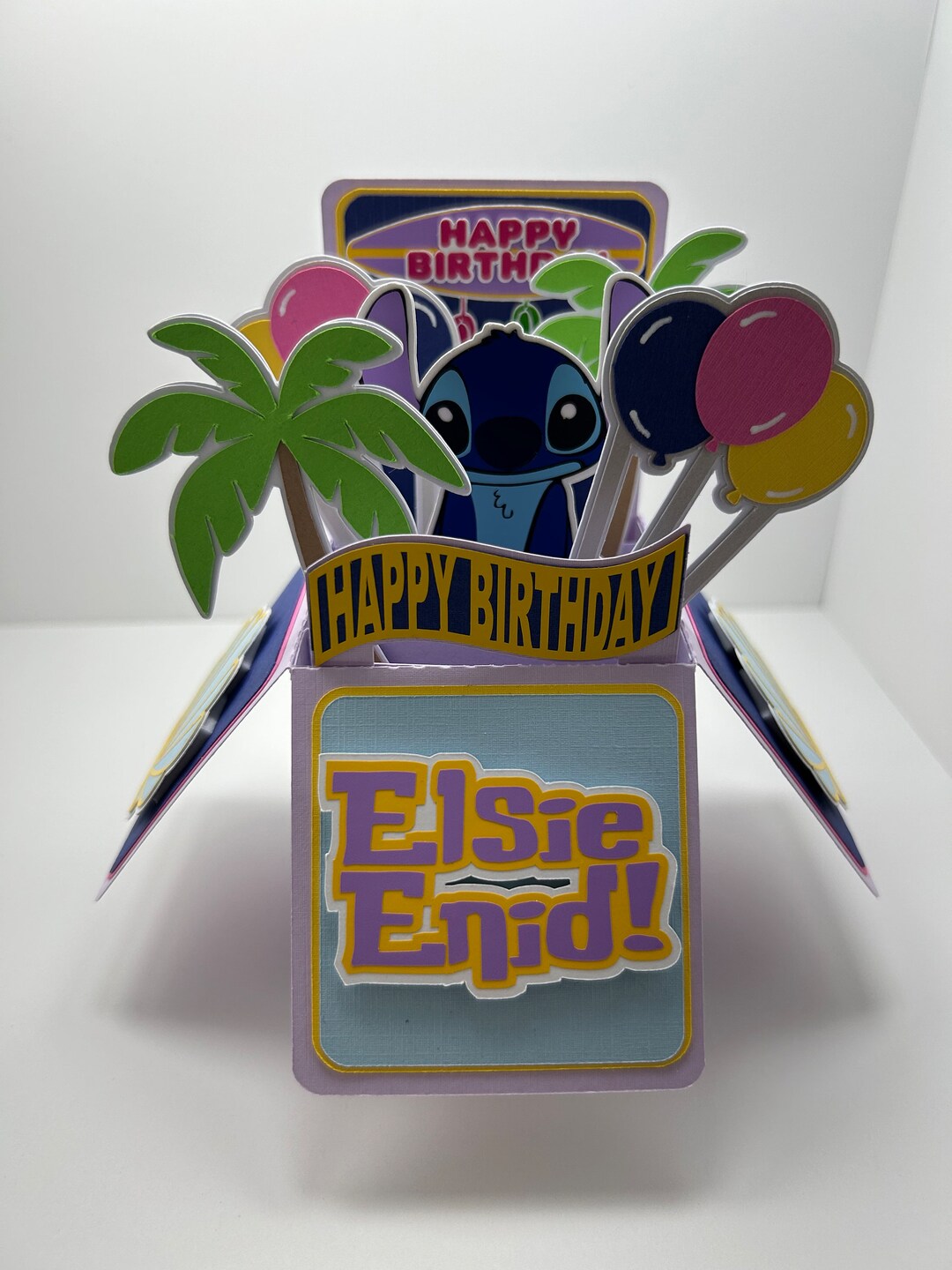 1 Stitch Pop up Card - Etsy