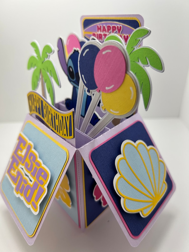 1 Stitch Pop up Card - Etsy