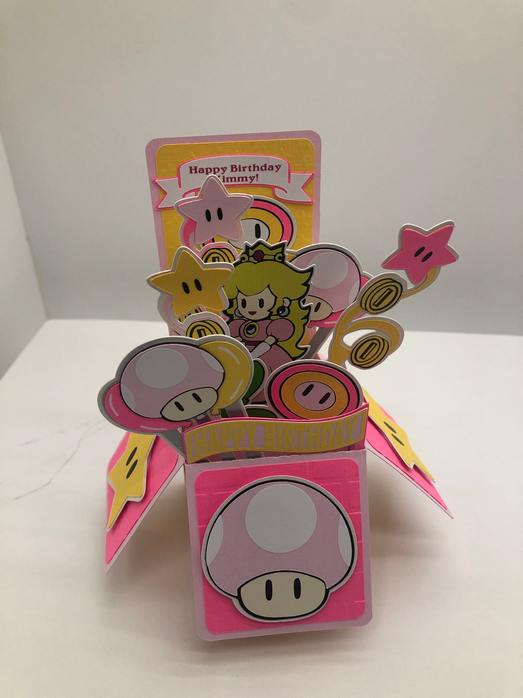 1 Mario Princess Peach Pop up Card - Etsy