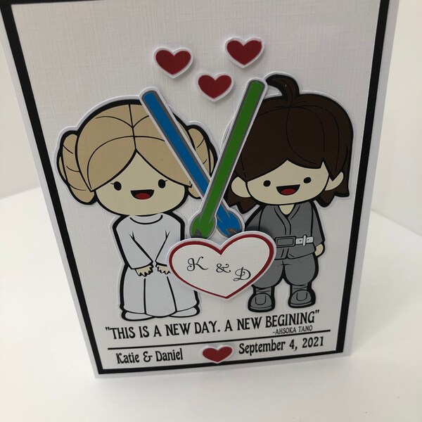 Star War Wedding Card - Etsy