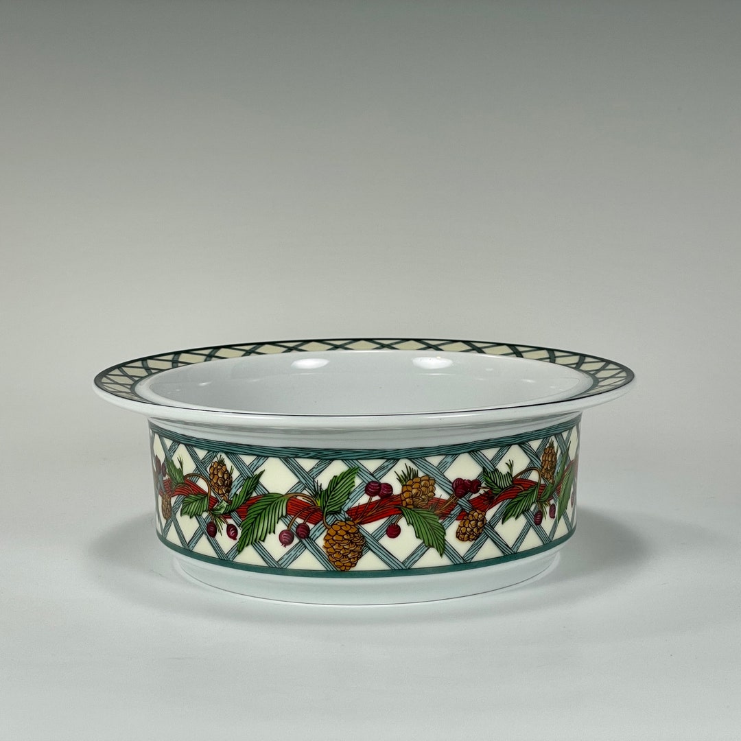 Dansk Vegetable Bowls Nordic Holiday-lattice, Ribbon & Berries - Etsy