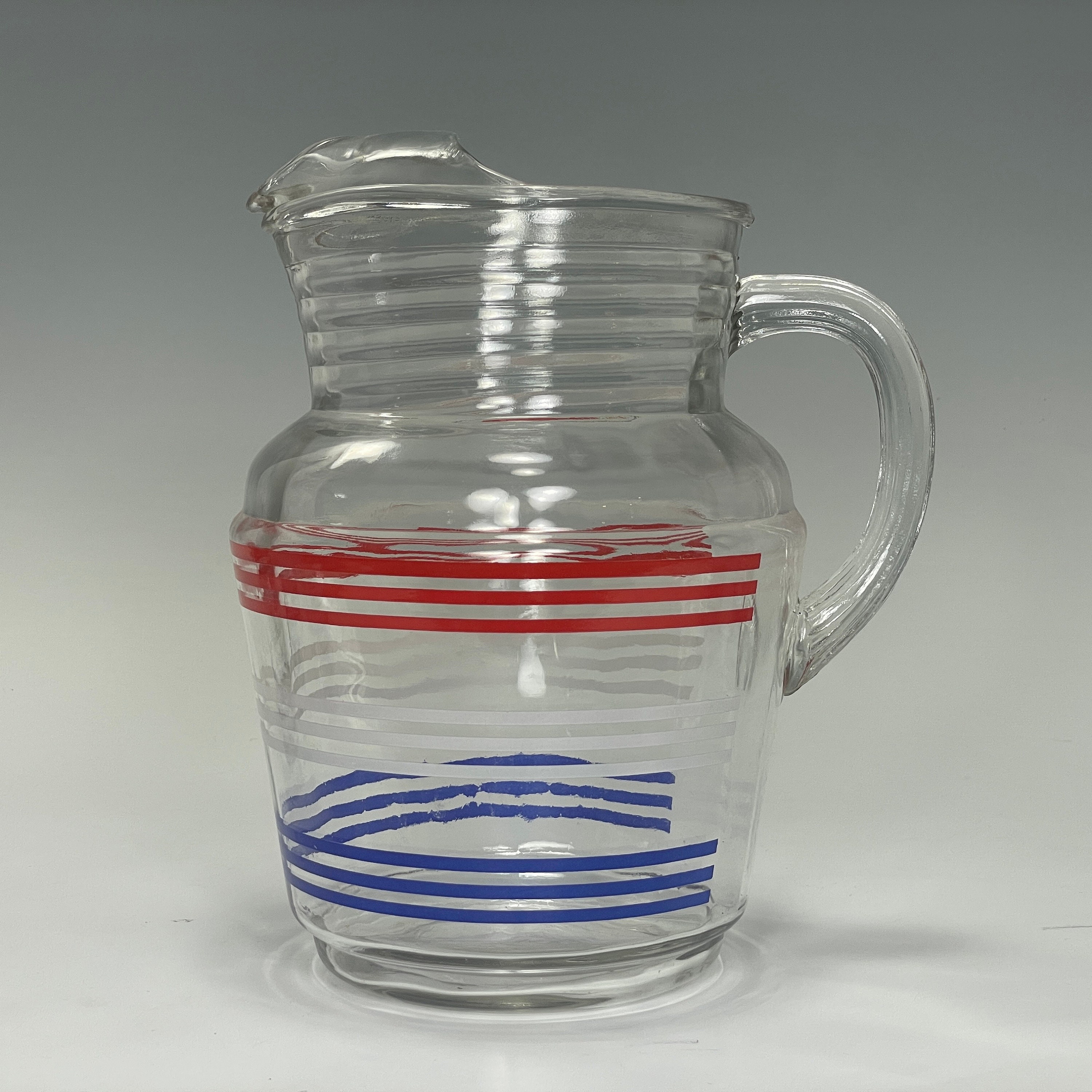 Anchor Hocking Red White & Blue Pitcher and Tumbler Set Betsy Ross - Etsy