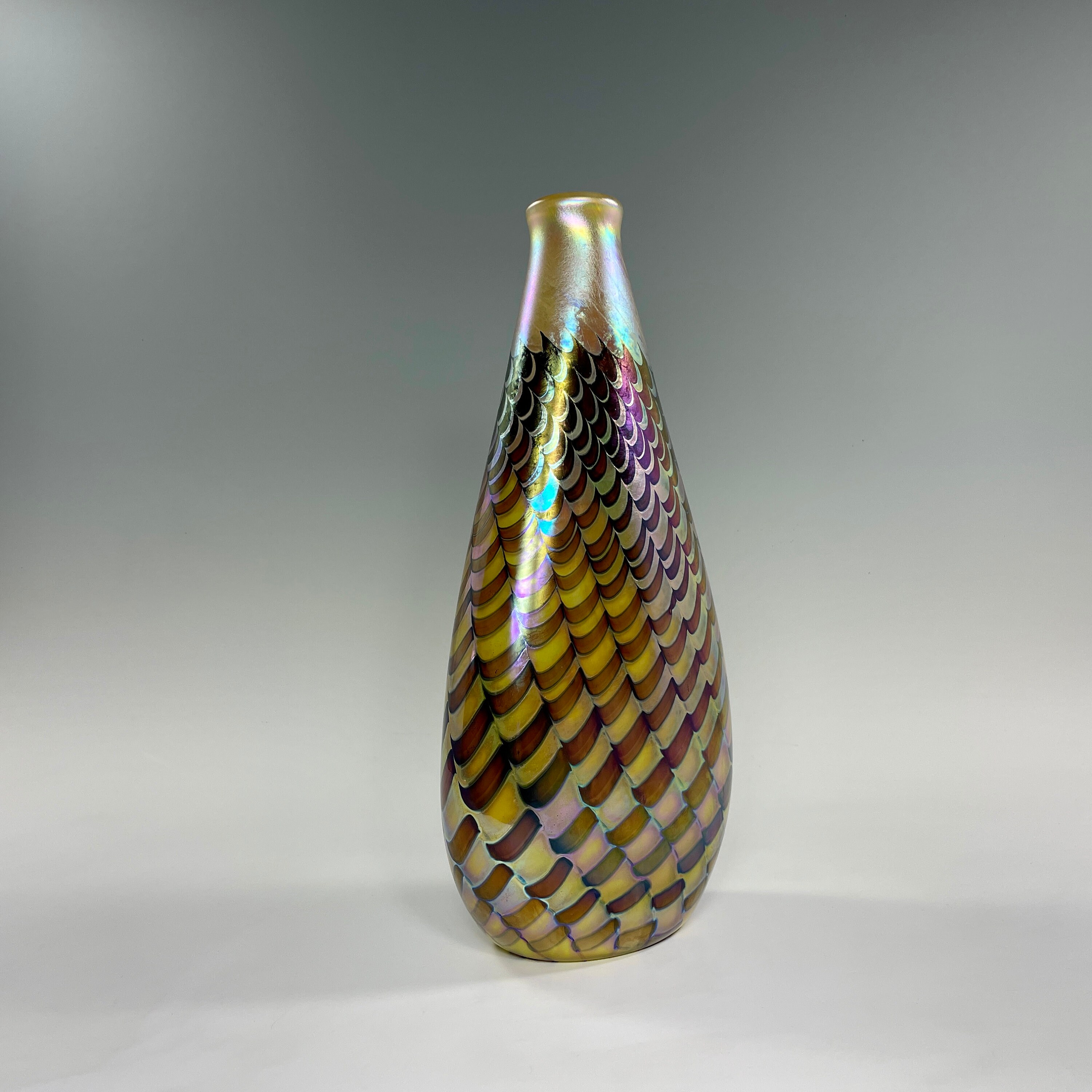Large Stephen Fellerman Iridescent Vase - Etsy