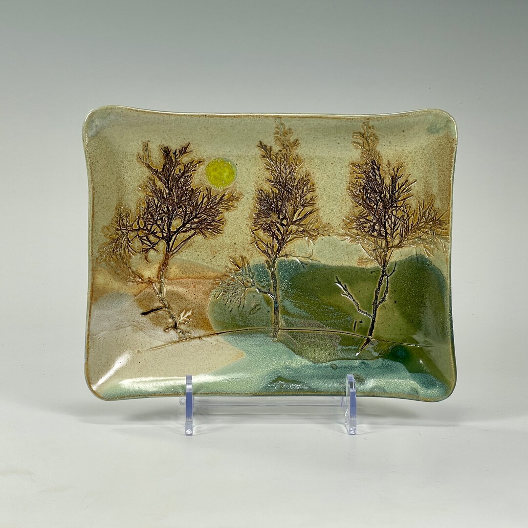 Rim Studio Twilight Cedar Small Pottery Plate - Etsy