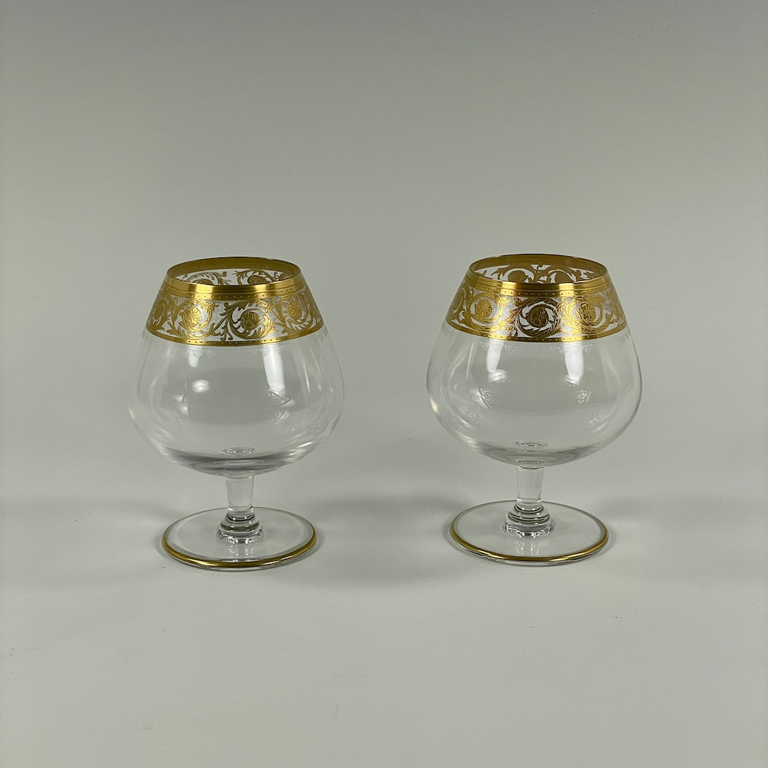 St Louis Brandy Snifters, Thistle Gold, Set of 2 - Etsy