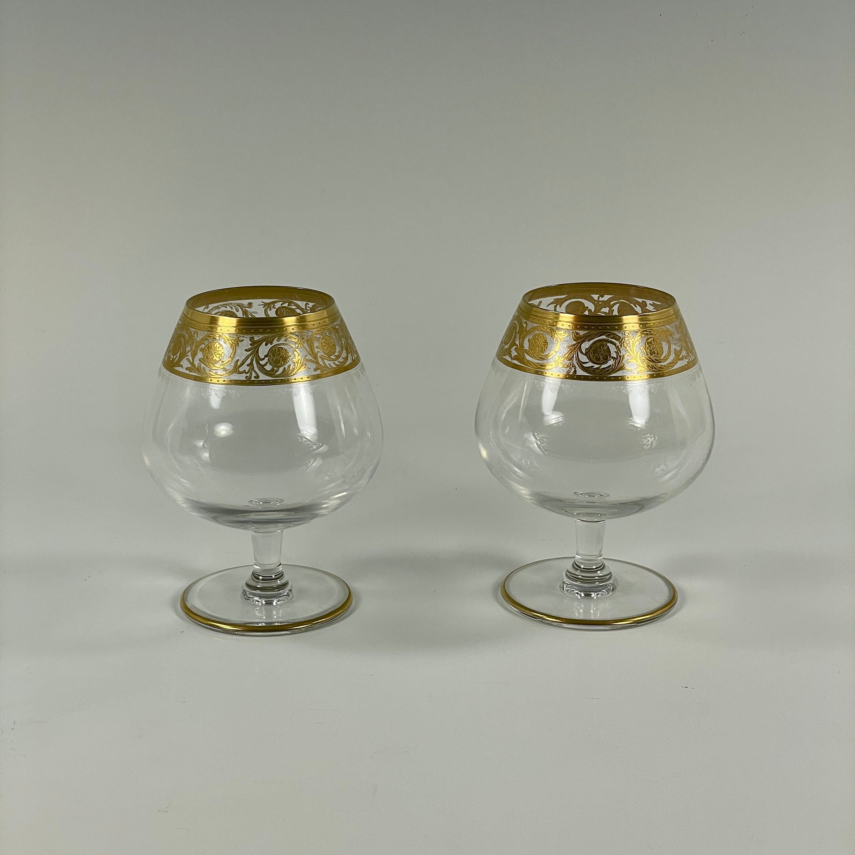 St Louis Brandy Snifters, Thistle Gold, Set of 2 - Etsy