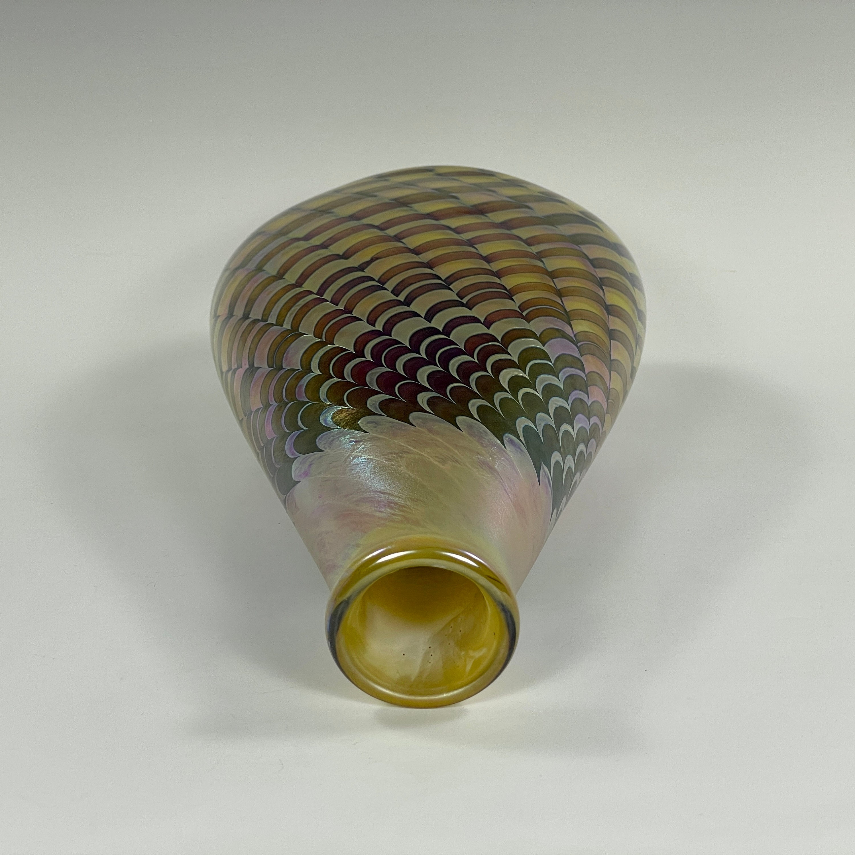 Large Stephen Fellerman Iridescent Vase - Etsy