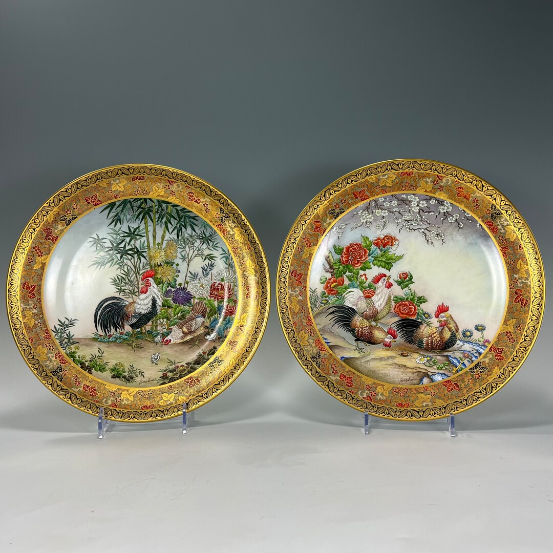 Edward Marshall Boehm ‘faithful Family’ Cabinet Plates - Set of 2 - Etsy