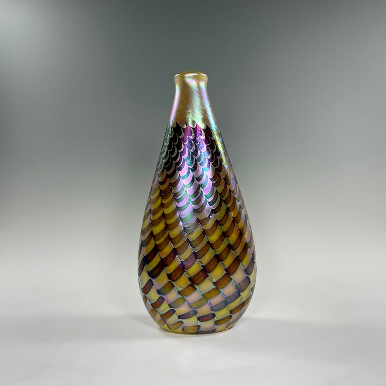 Large Stephen Fellerman Iridescent Vase - Etsy