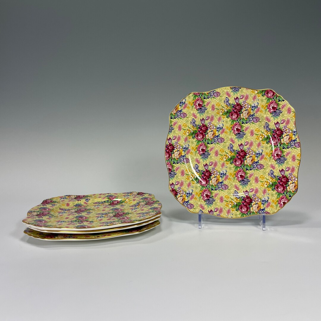 Royal Winton Plates — Welbech — Set of 4 - Etsy