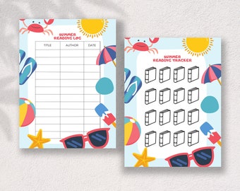Printable Kids Summer Reading Log, Summer Reading Tracker, Reading Log ...
