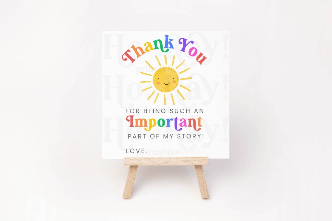 Sunshine Teacher Appreciation Gift Tag Printable, Thank You for Being ...