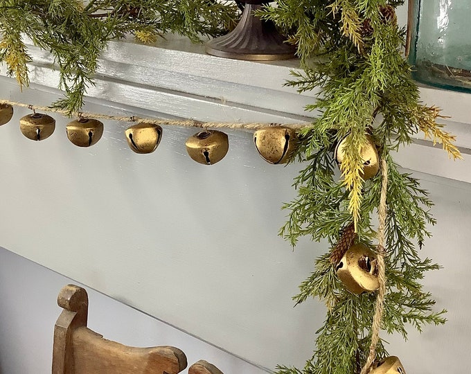 Christmas 4ft Garland , Gold Tiny Bell Garland, Fun Decoration ...