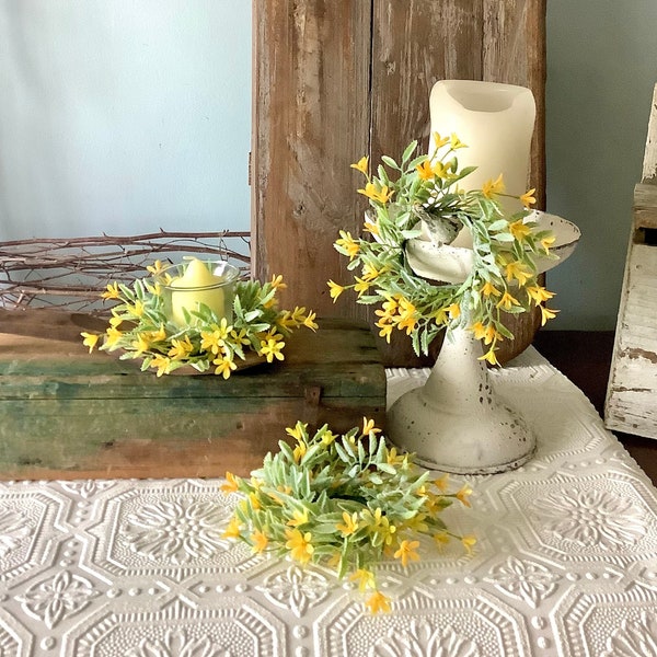 Floral Candle Ring - Etsy