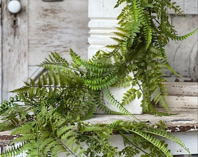 Fern Garland, Summer Garland, Garland for Mantle, Fireplace Decor ...