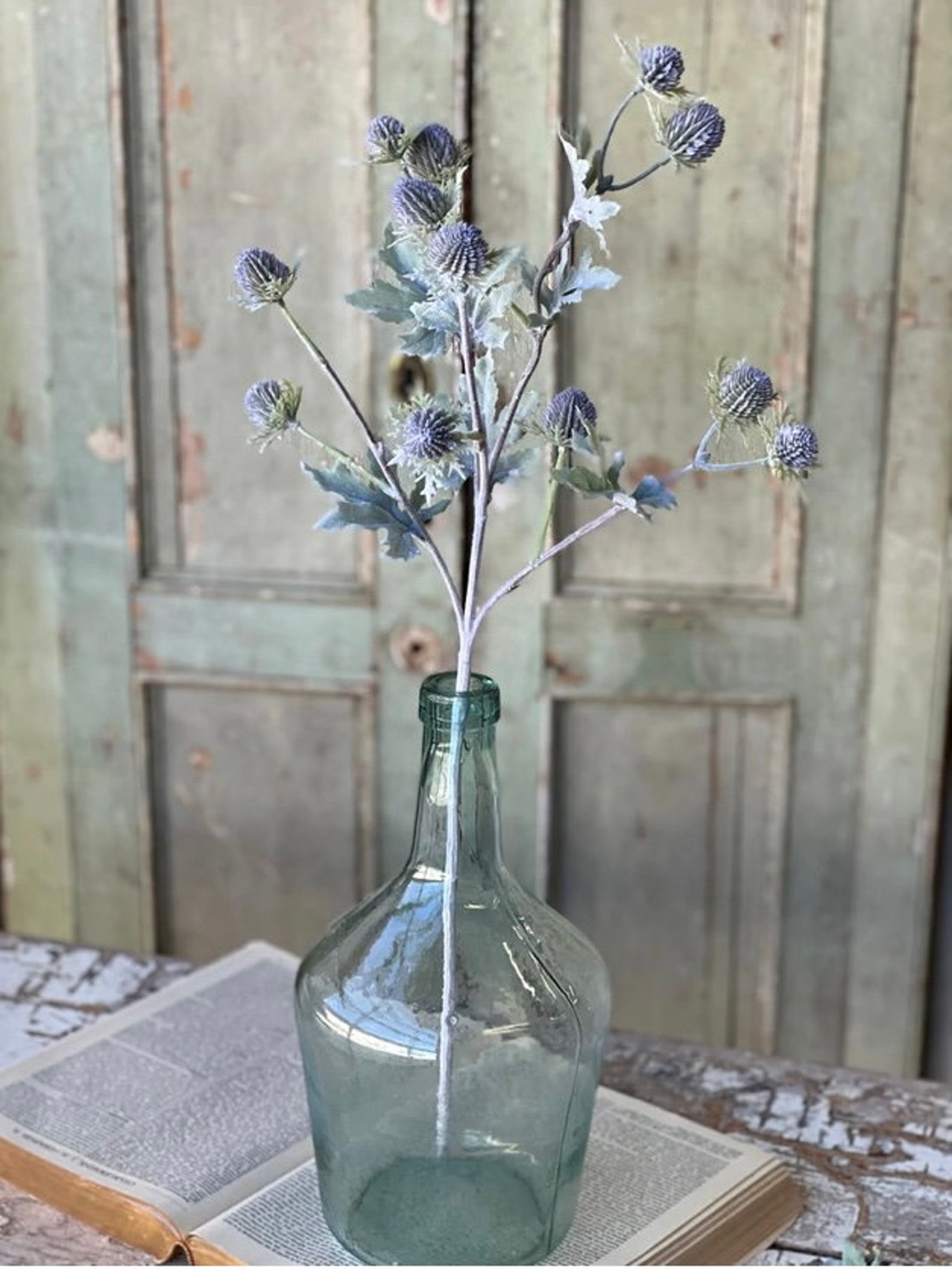 White Thistle Spray Scottish Thistle Spray Thistle Greenery - Etsy