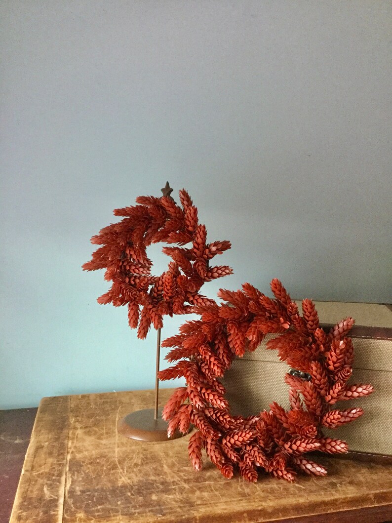Fall Hops Wreath Rusty Red Hops Wreath Fall Beer Wedding | Etsy
