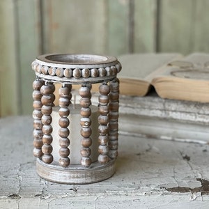 Open Beaded Wood Lantern - Etsy