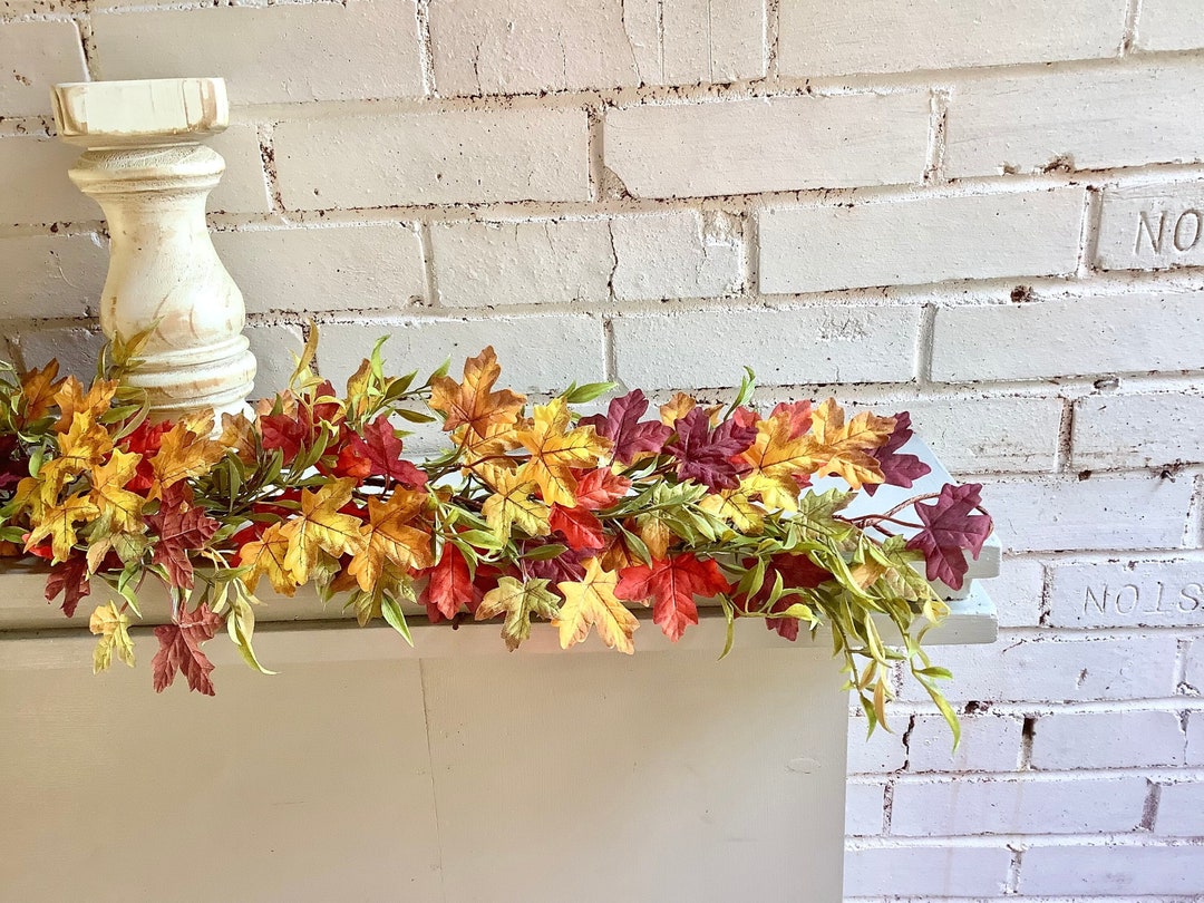Outdoor Fall Garland, Handmade Garland for Mantle, Farmhouse Harvest ...