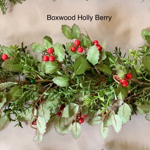 Christmas Holly Berry Garland Christmas Garland Red and - Etsy