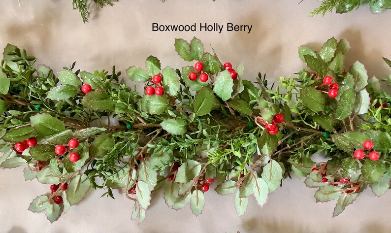 Christmas Holly Berry Garland Christmas Garland Red and - Etsy
