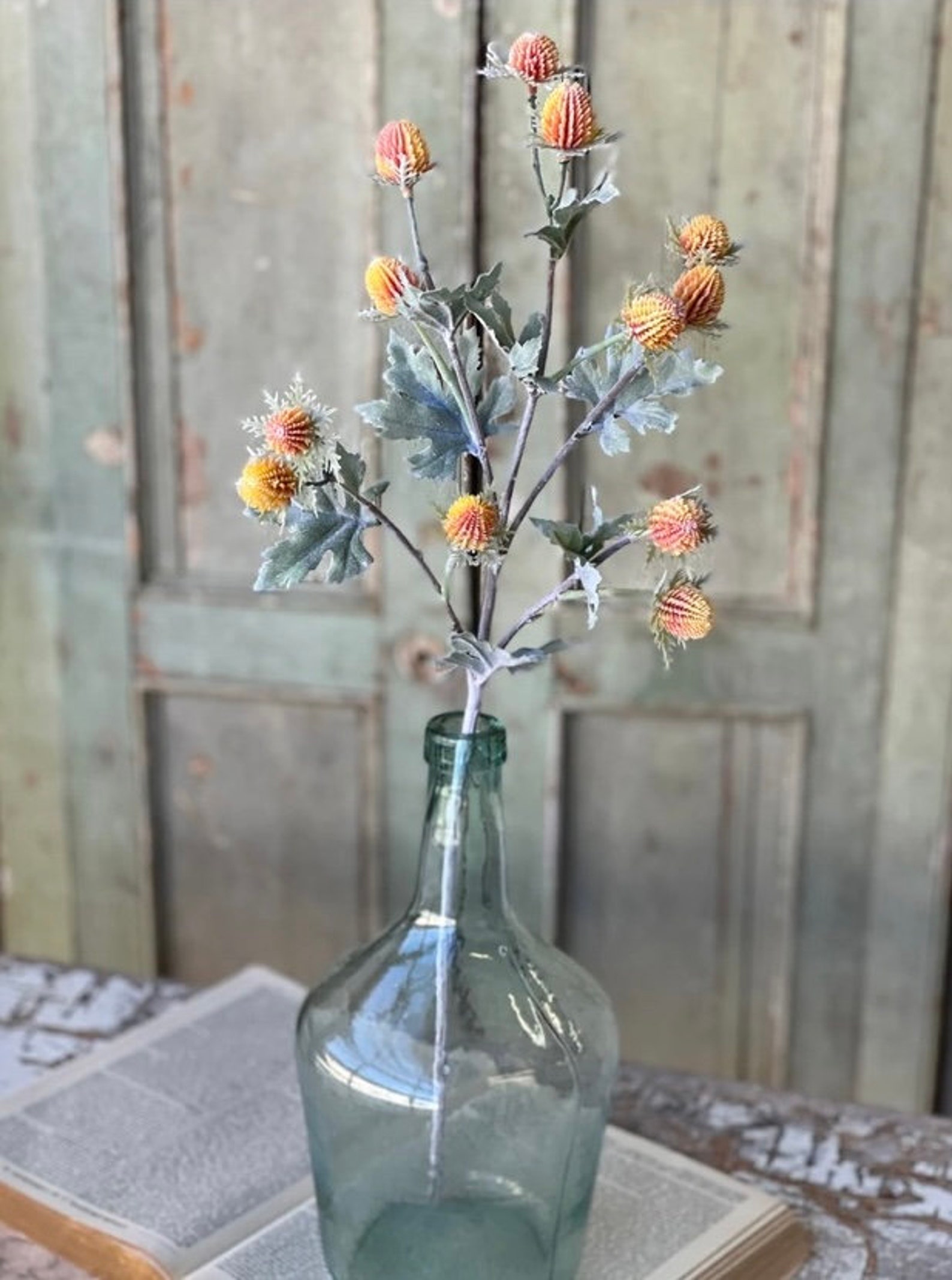 White Thistle Spray Scottish Thistle Spray Thistle Greenery - Etsy