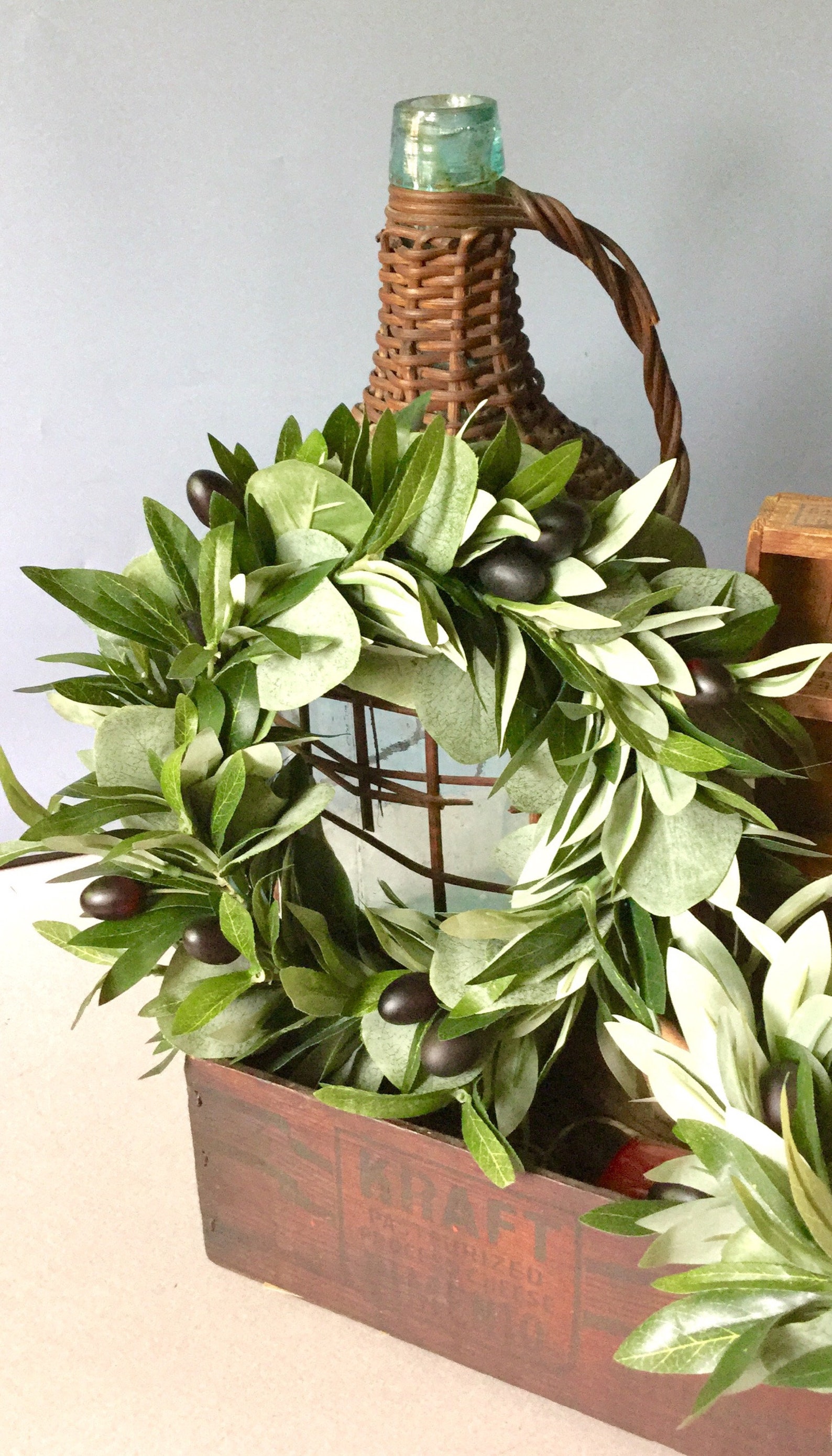 Olive Leaf Wreath Olive Wedding Wreath Farmhouse Olive - Etsy