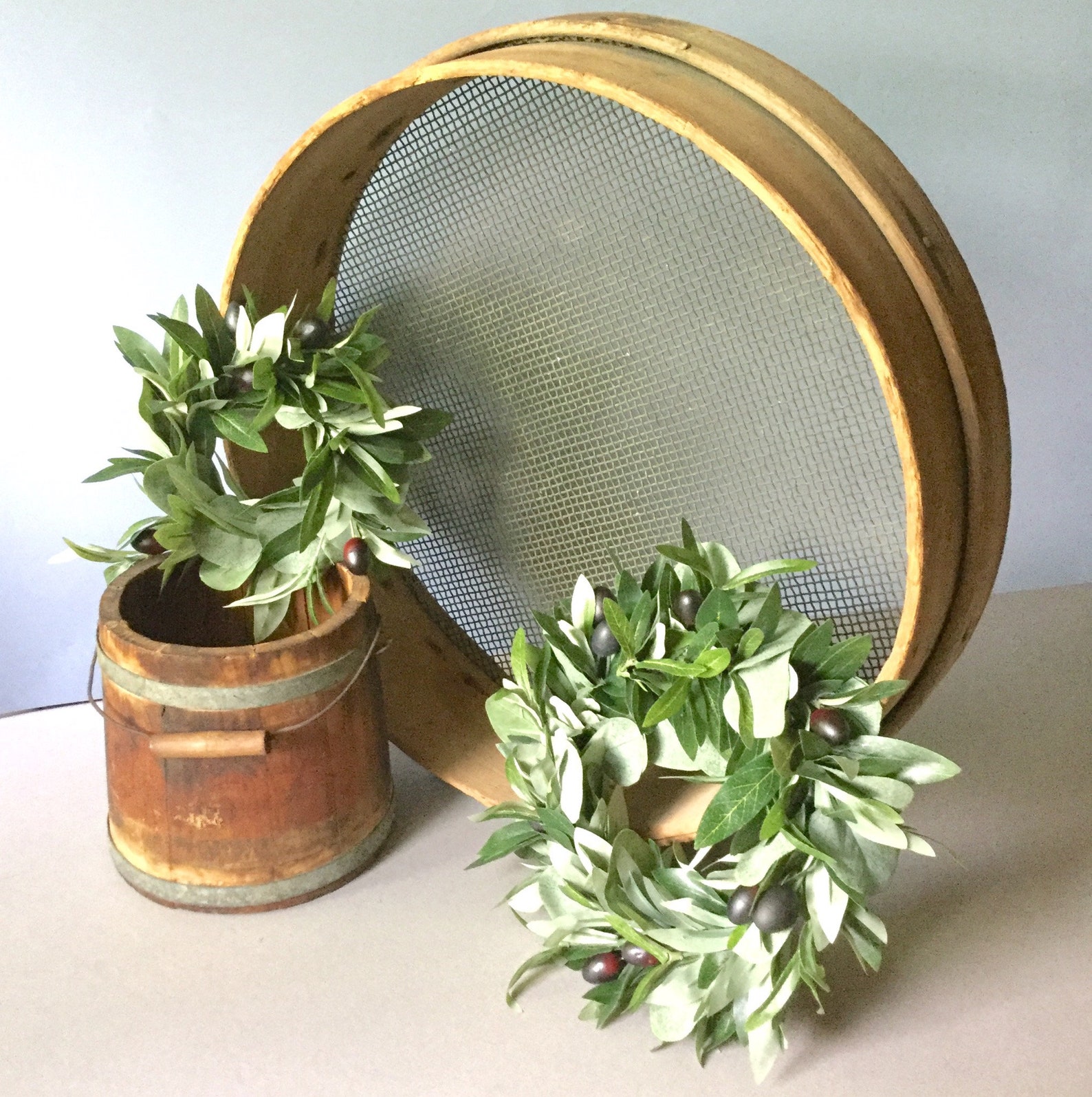 Olive Leaf Wreath Olive Wedding Wreath Farmhouse Olive - Etsy