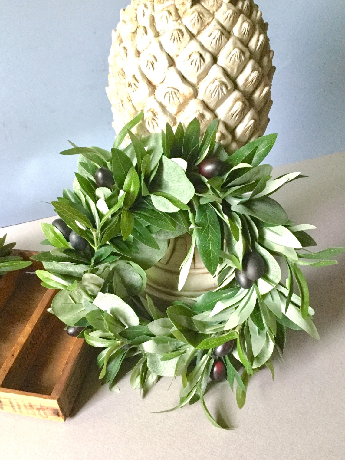 Olive Leaf Wreath Olive Wedding Wreath Farmhouse Olive - Etsy