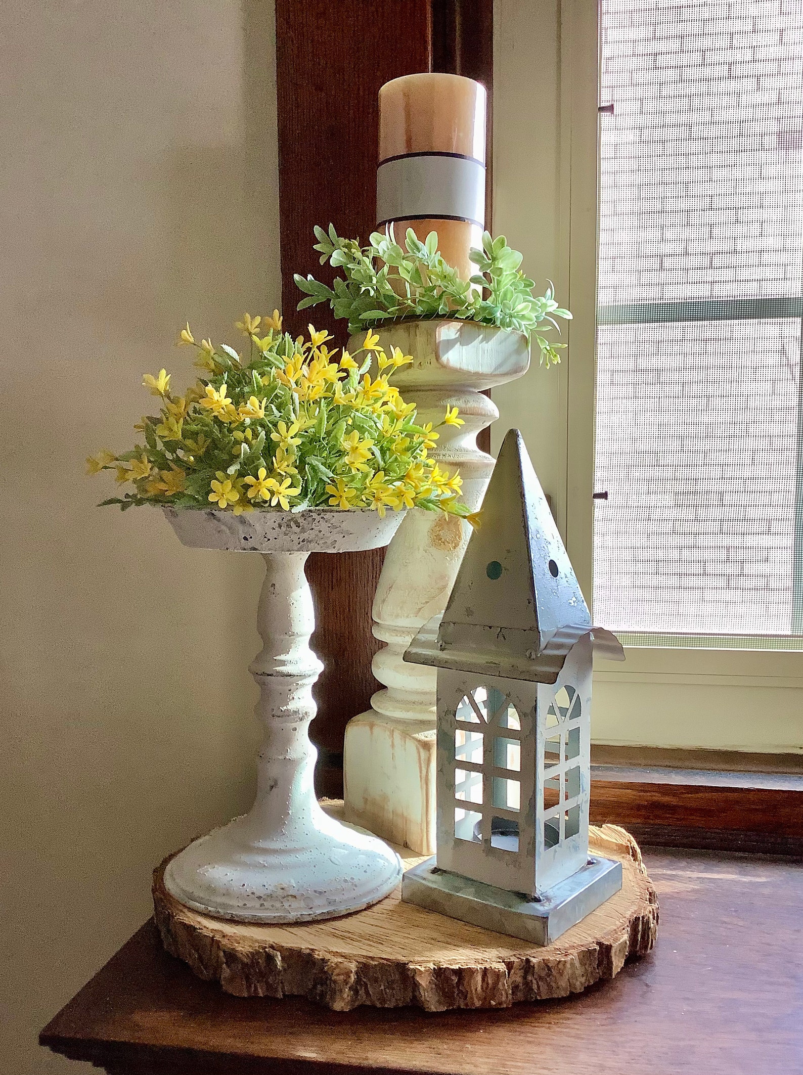 Set 2 Yellow Flower Topiary Spring Yellow Topiary Yellow - Etsy