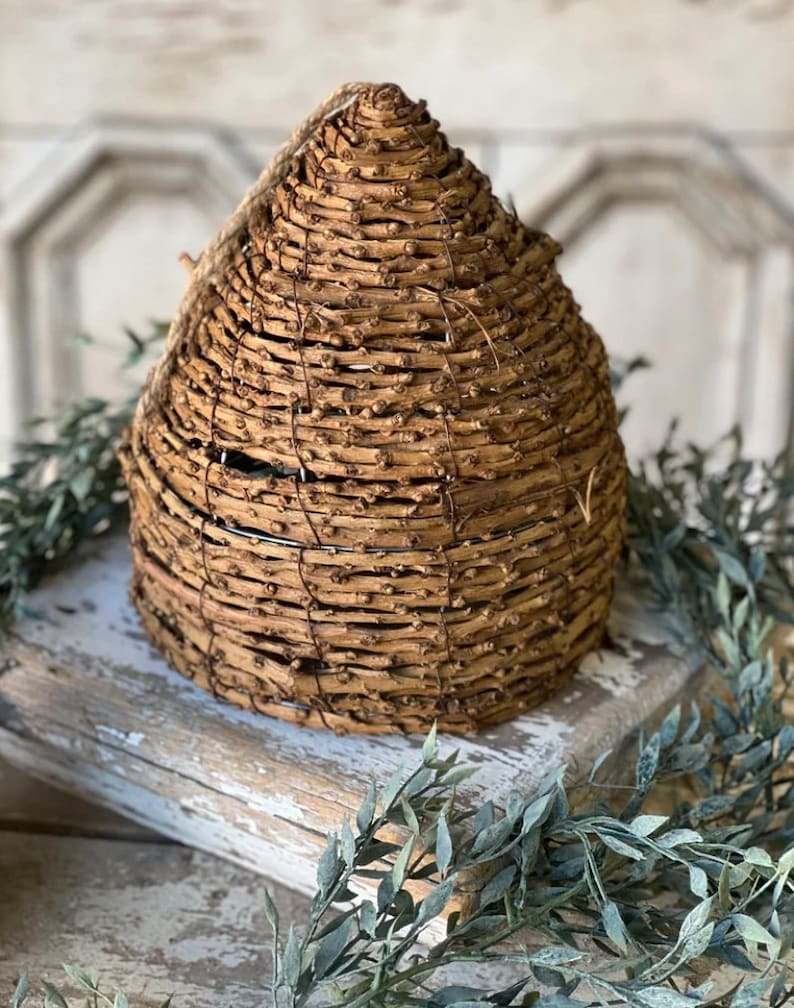 Set of Bee Skeps Bee Hive Bumblebee Decor Bee House - Etsy