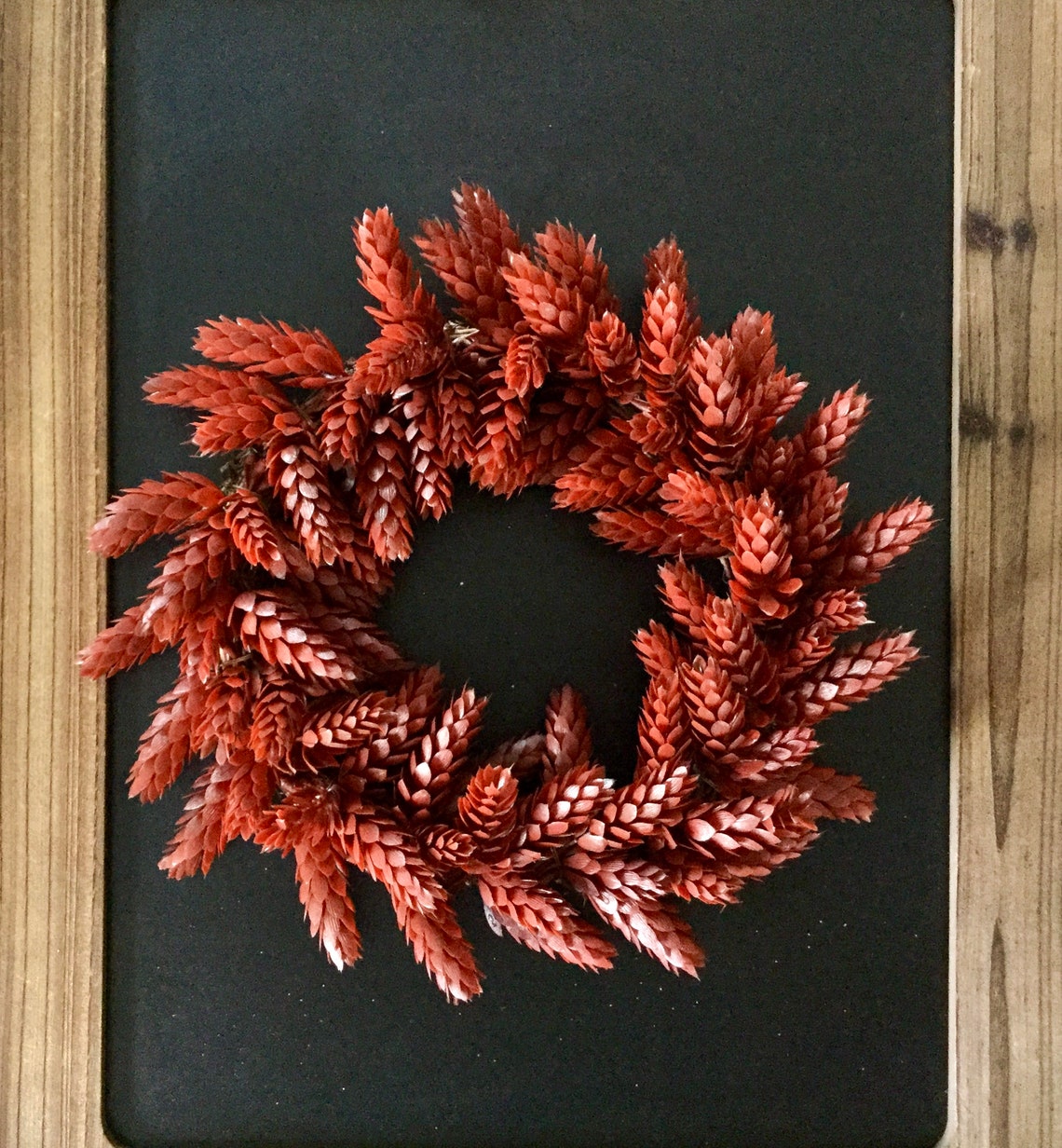 Fall Hops Wreath Rusty Red Hops Wreath Fall Beer Wedding | Etsy