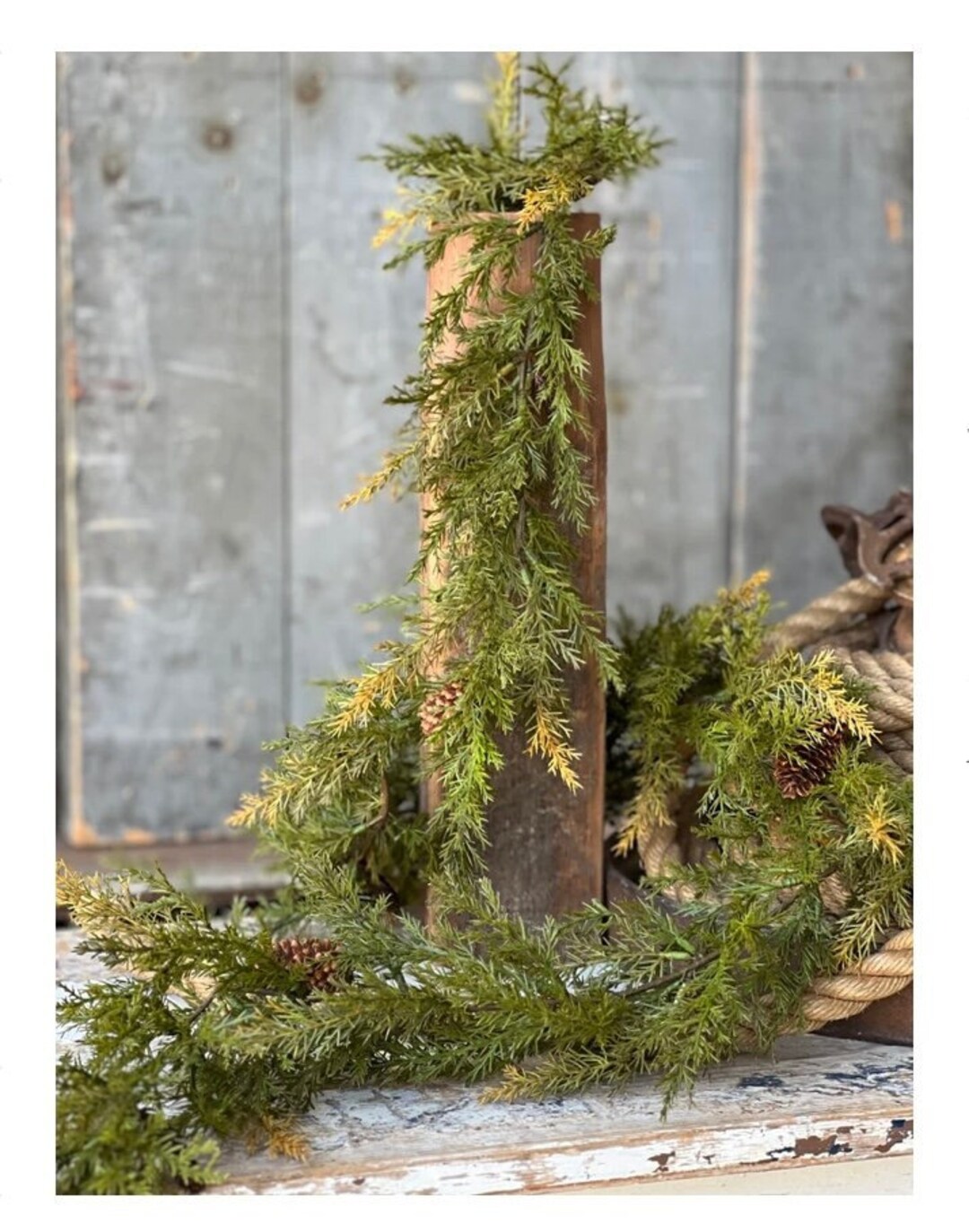 Christmas Juniper Garland, Christmas Garland, Cedar Garland, Christmas ...