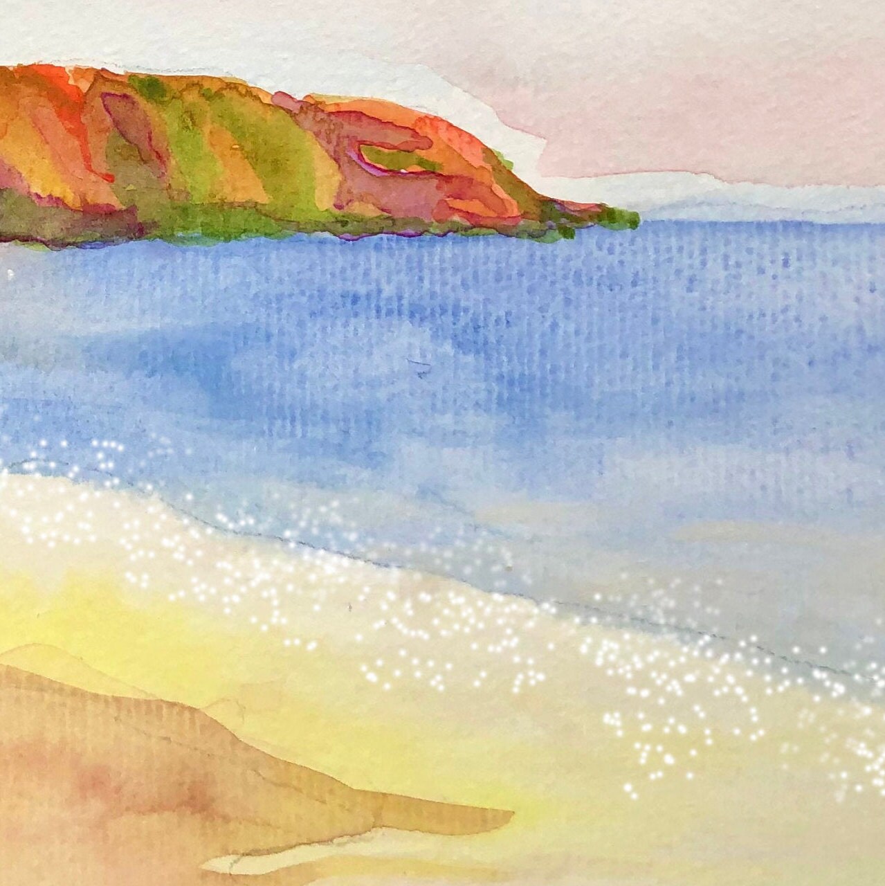 FILEY BEACH Print. Watercolour Artwork of North Yorkshire - Etsy UK