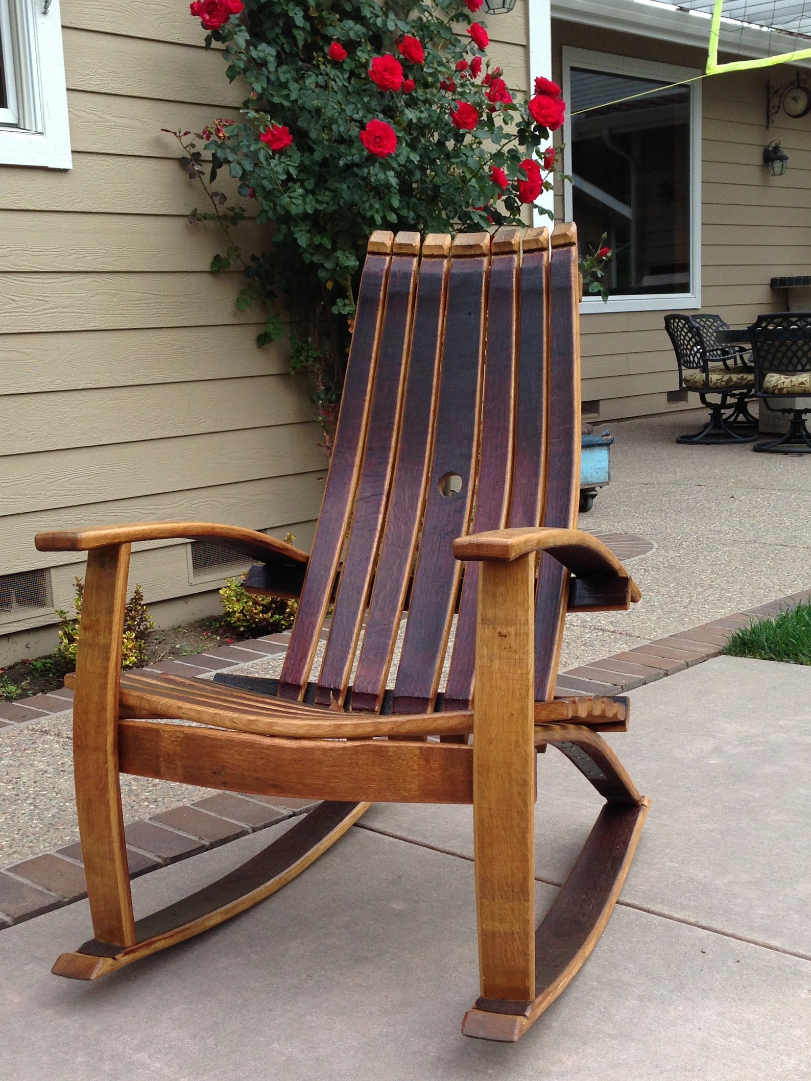 Wine Barrel Rocking Chair - Etsy