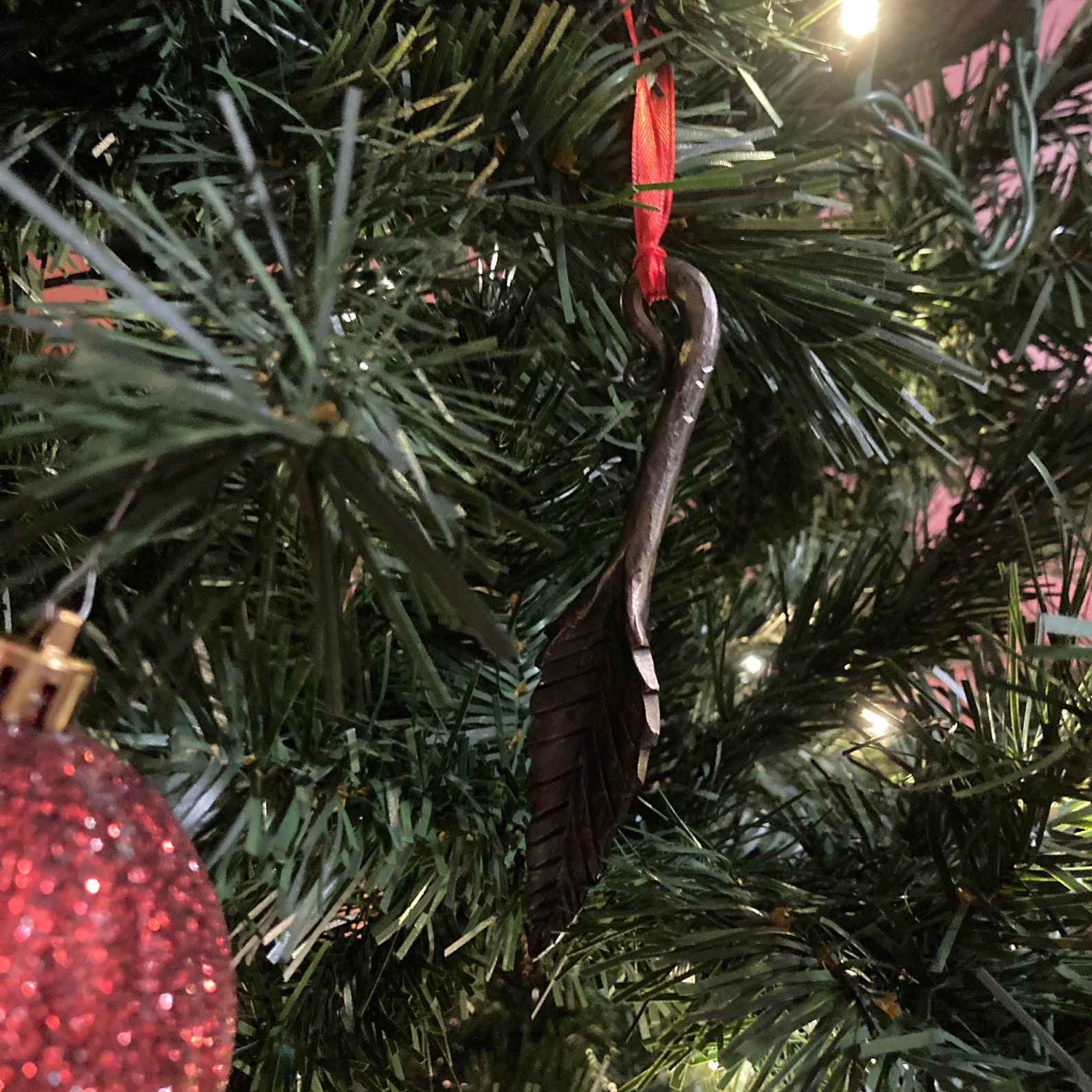 Hand Forged Leaf Ornament Hand Forged Gift New Handmade Key Chain Gift ...