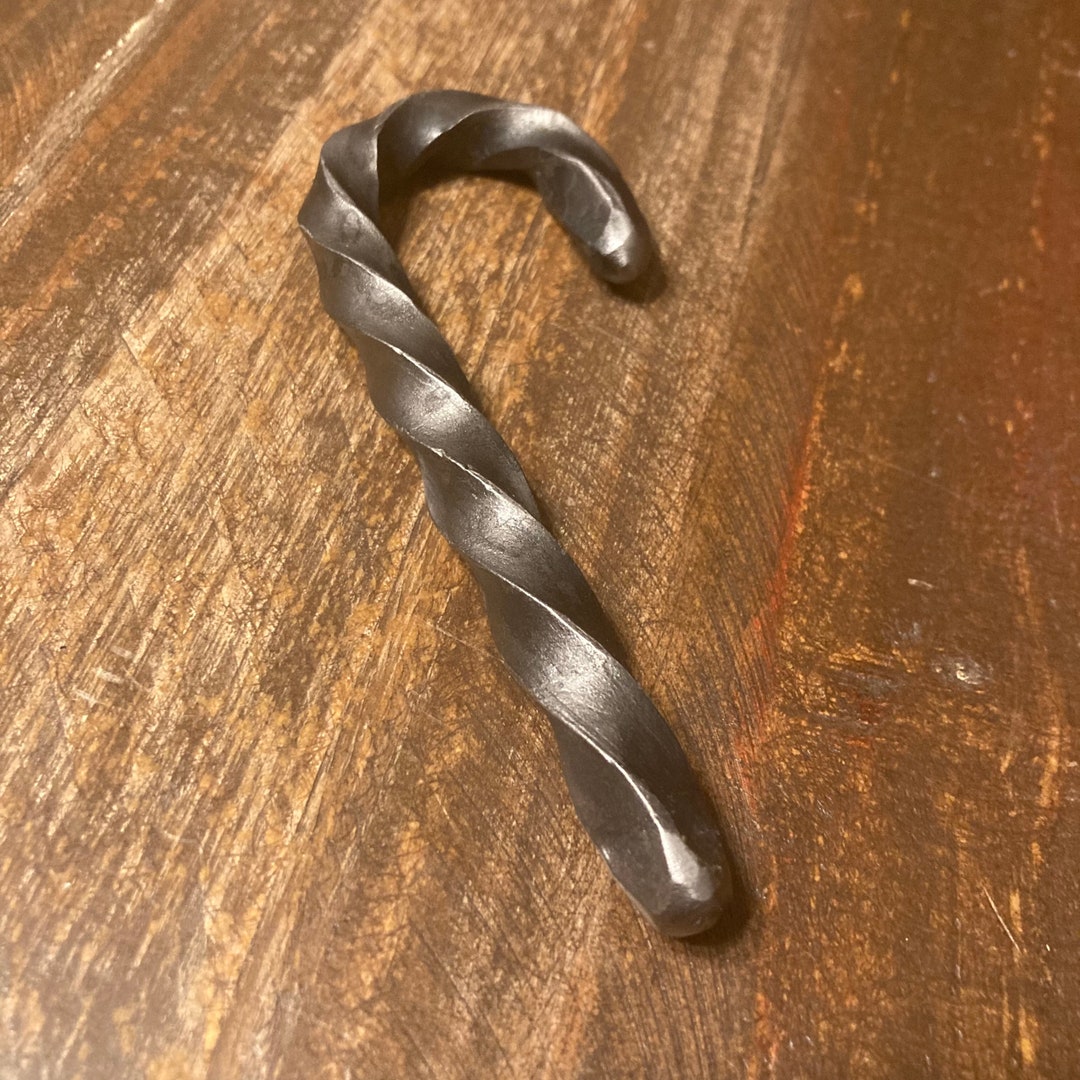 Hand Forged Candy Cane Ornament Hand Forged Gift New Handmade Candy ...