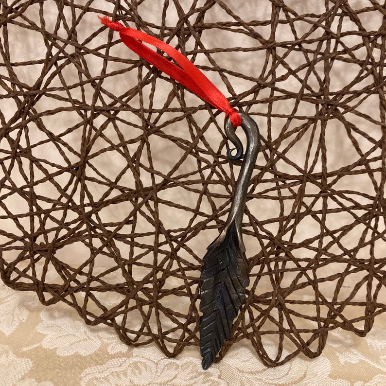 Hand Forged Leaf Ornament Hand Forged Gift New Handmade Key Chain Gift ...