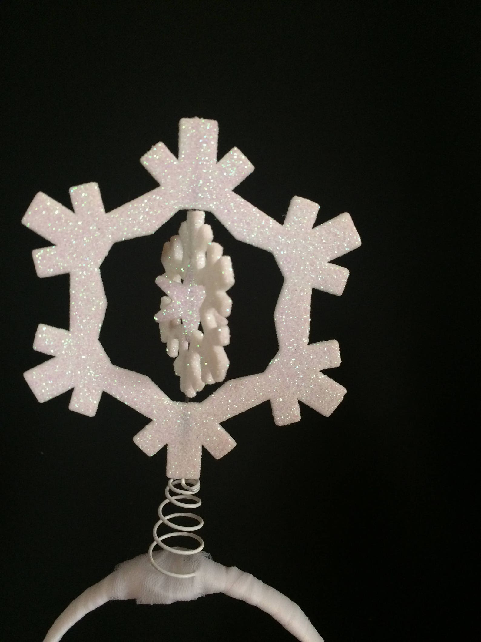 Snowflake Headband Christmas Tree Topper Headband Christmas - Etsy