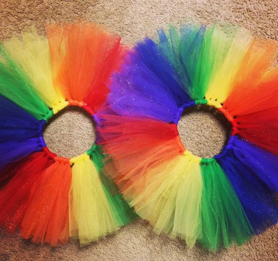 Rainbow Glitter Tutu Rainbow Tutu Colorful Tutu Birthday - Etsy