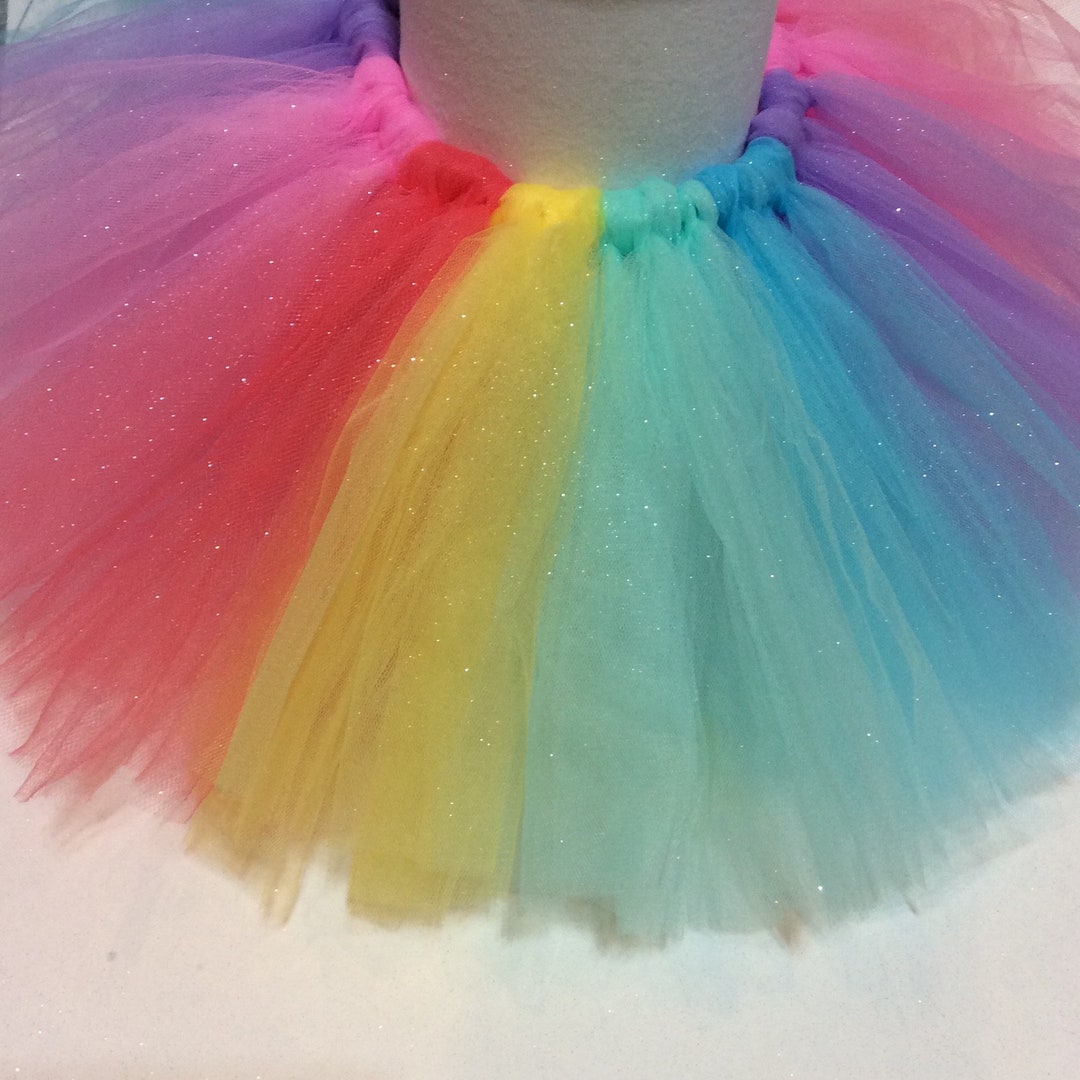 Pastel Rainbow Glitter Tutu, Rainbow Tutu, Tutu, Birthday Tutu, Fun Run ...