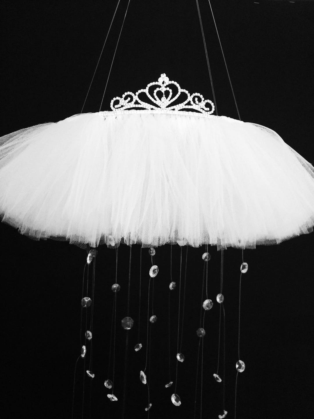 Crystal Baby Mobile, Princess Baby Mobile, Princess Decoration, Tutu ...
