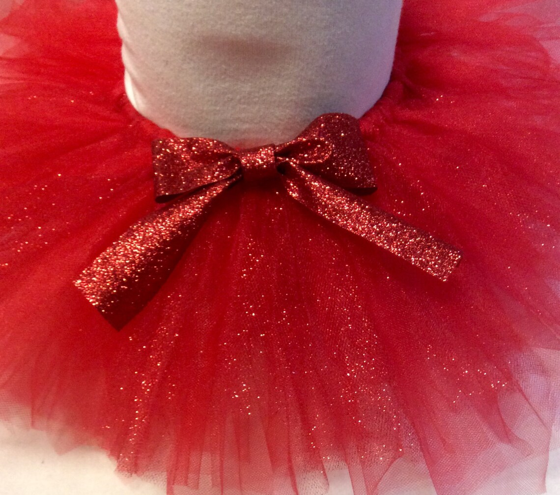 Red Glitter Tutu Red Tutu Red Baby Tutu Christmas Tutu | Etsy