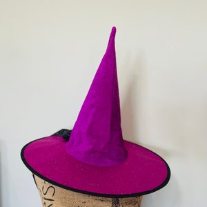 Glitter Witch Hat, Pink Witch Hat, Witch Hat, Witch Costume, Colorful ...