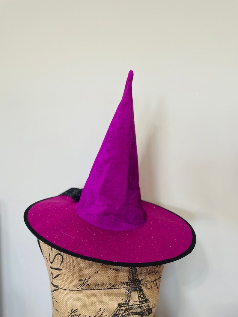Glitter Witch Hat, Pink Witch Hat, Witch Hat, Witch Costume, Colorful ...