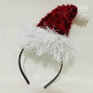 Santa Hat Headband, Santa Hat, Christmas Headband, Xmas Headband, Ugly ...