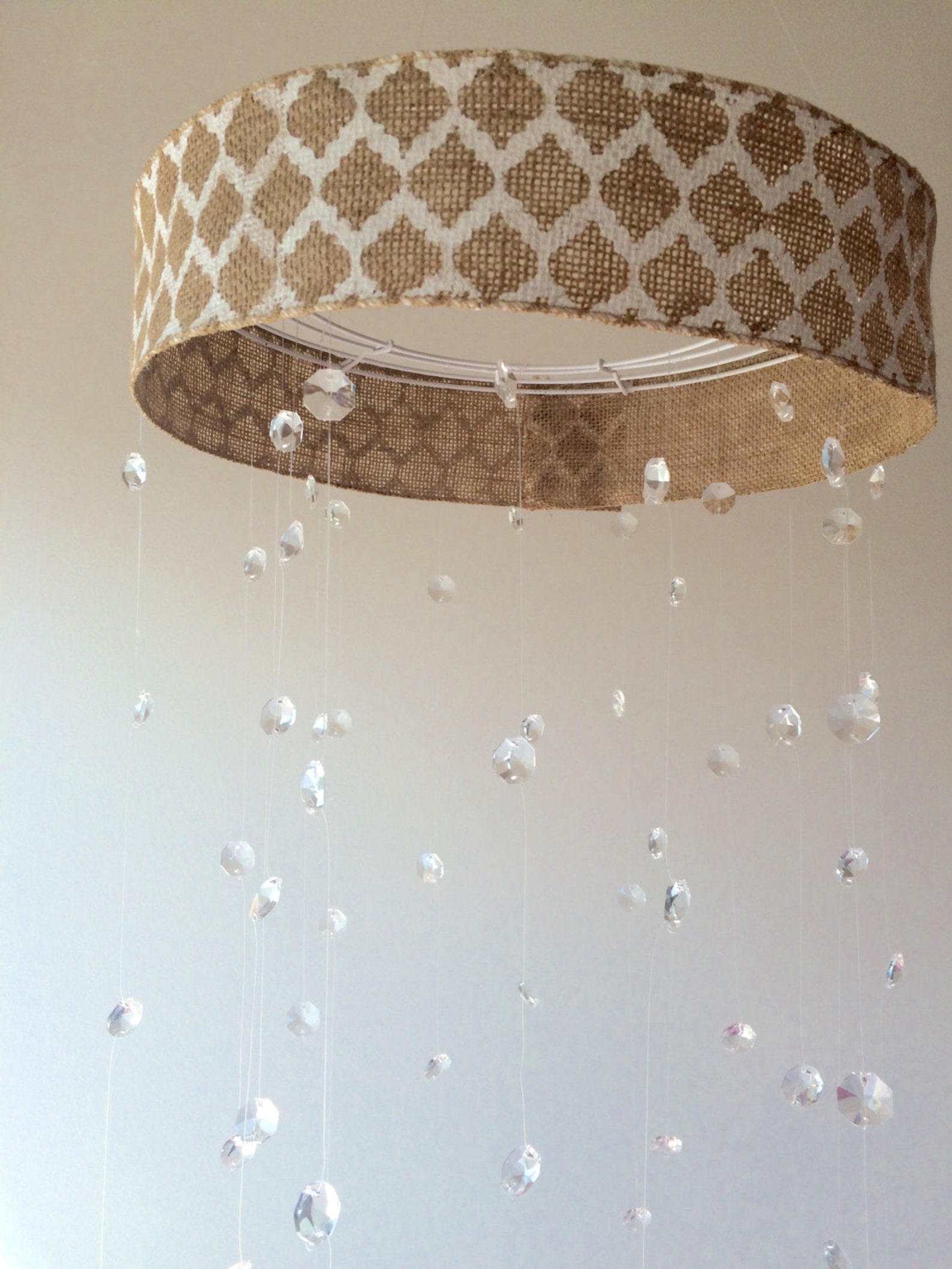 Crystal Baby Mobile Burlap Baby Mobile Baby Mobile Burlap - Etsy