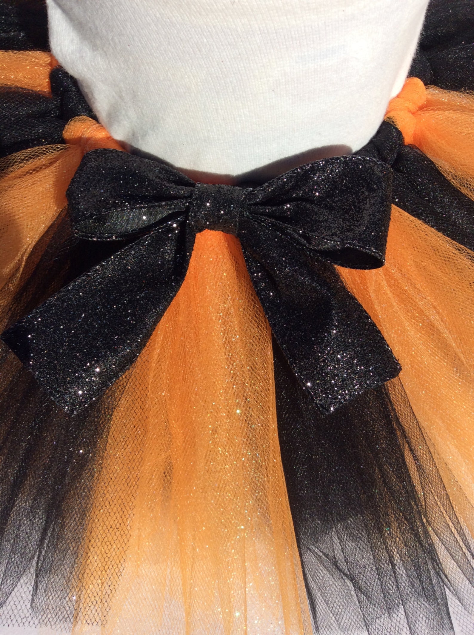 Halloween Tutu, Halloween Glitter Tutu, Orange Black Tutu, Glitter Tutu ...